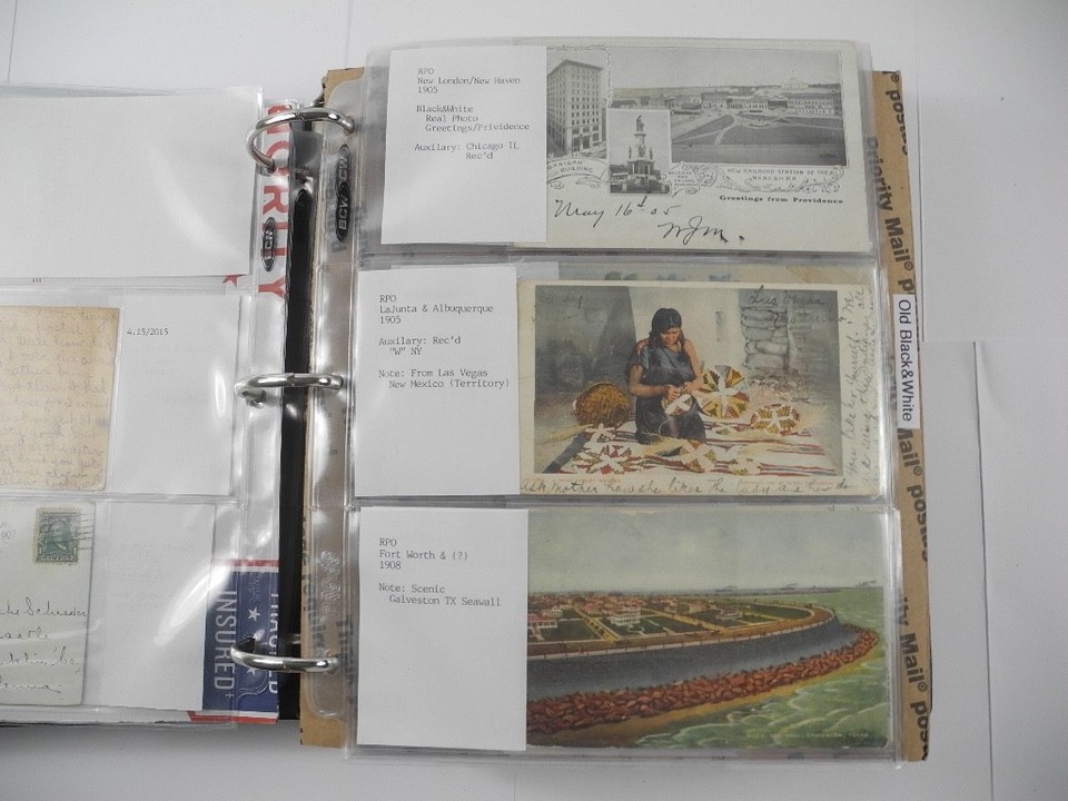 POSTCARDS, POSTAL CARDS, Amazing Vintage assortment in a large binder ...