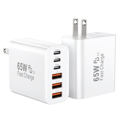 USB C Charging Block, 65W USBC Fast Multi Port Charger Blocks 6-Port 6 ...