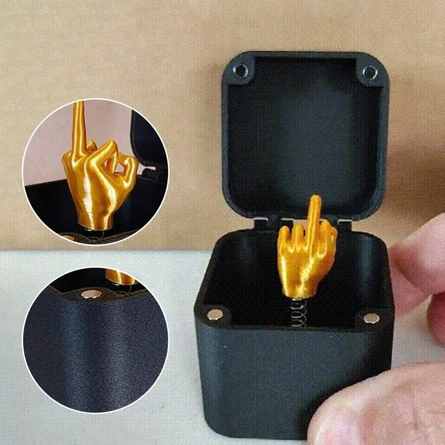 Prank Hand Pop-Up Gift Box 1pc Middle Finger Double Prank Surprise Gift ...