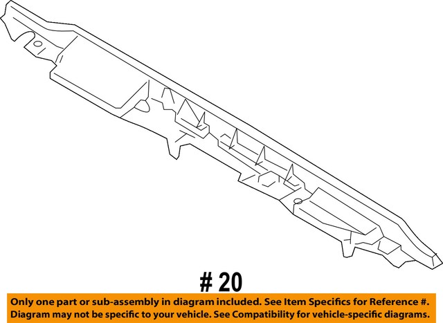 Ford OEM Radiator Support Air Deflector AC2Z19E672A Image 2 for sale ...