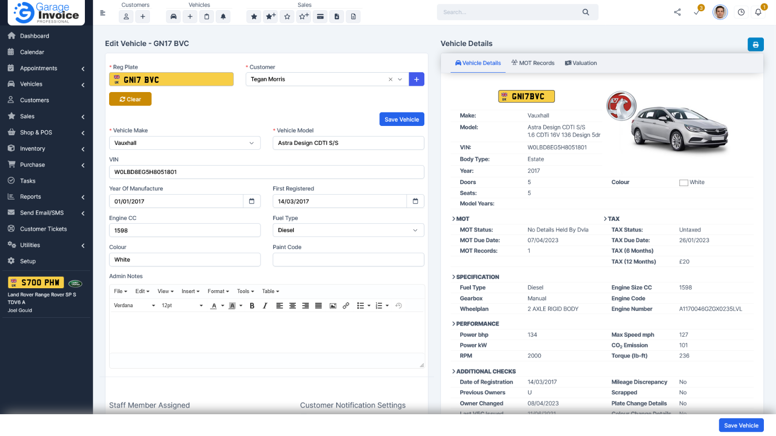 Car Garage & Workshop Management and Invoicing Software with ...