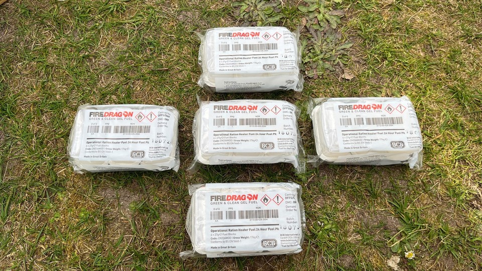 BCB Fire dragon gel fuel blocks X2/X5/X10 NEW British Army fuel blocks ...