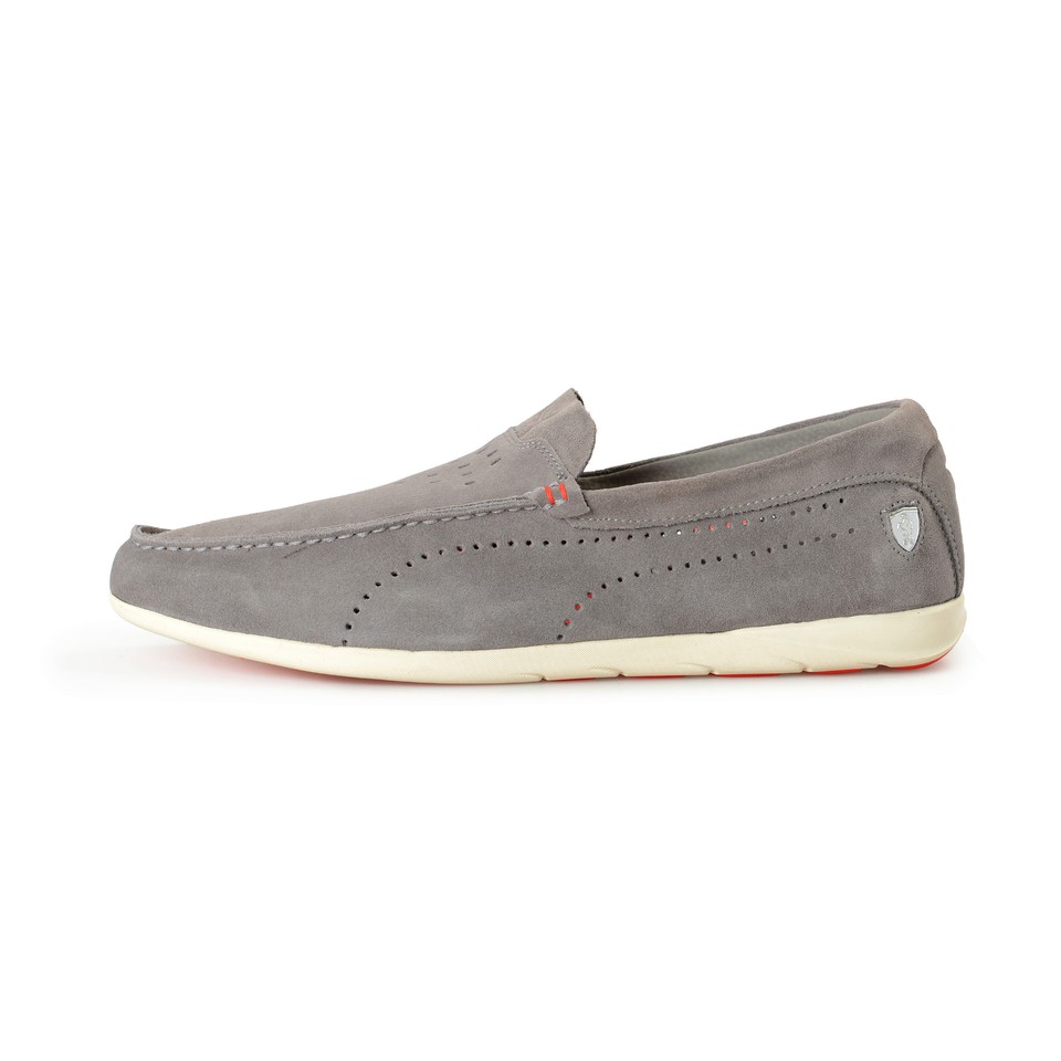Puma X Scuderia Ferrari Mn's Gray Suede Leather Slip On Loafers Car ...