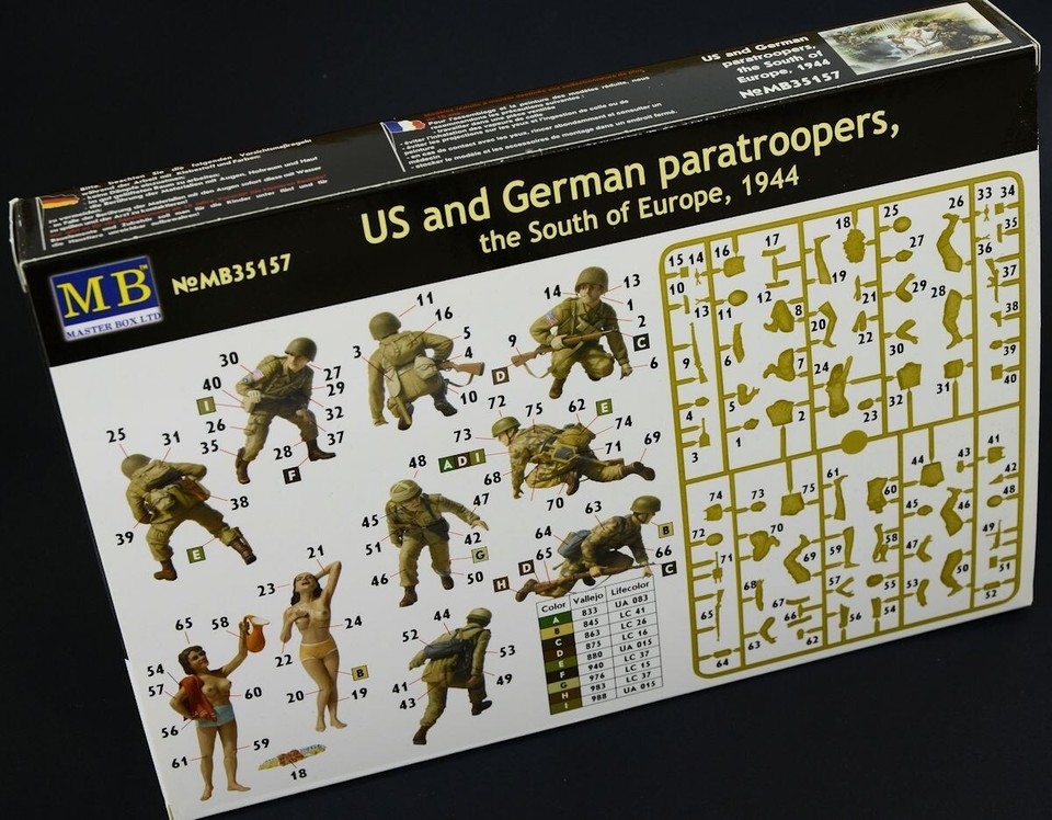 MASTER BOX 35157 Figure Kit 1:35 US and German paratroopers South of ...