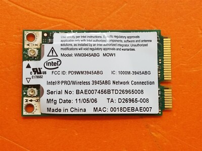 ⭐️⭐️⭐️⭐️⭐️Wifi Module Wireless Card Adapter WM3945ABG for Alienware ...