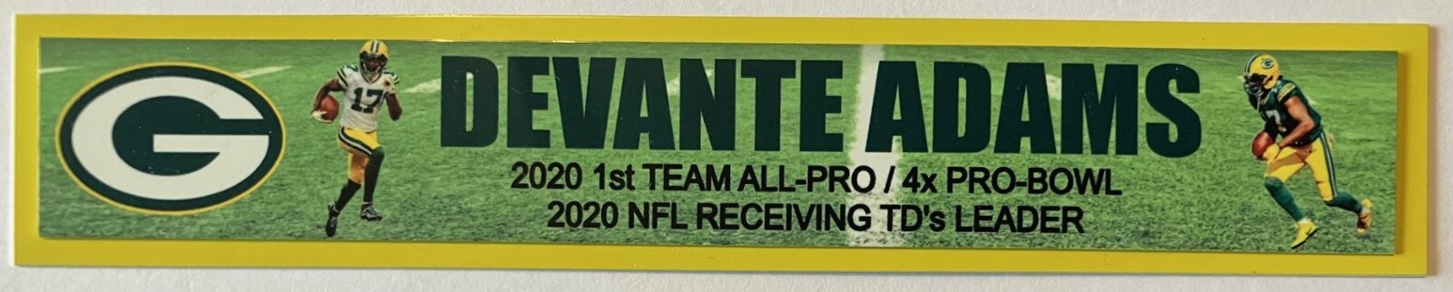 DEVANTE ADAMS GREEN BAY PACKERS FULL COLOR NAME PLATE | eBay