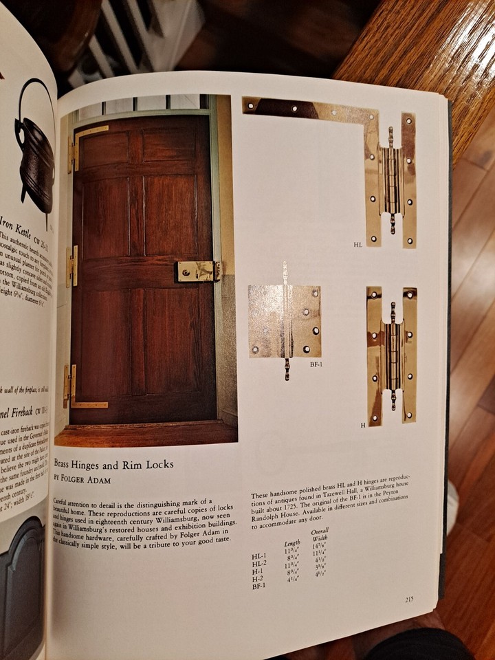 2 - Vintage Colonial Williamsburg Restoration Brass Rim Lock by Folger ...