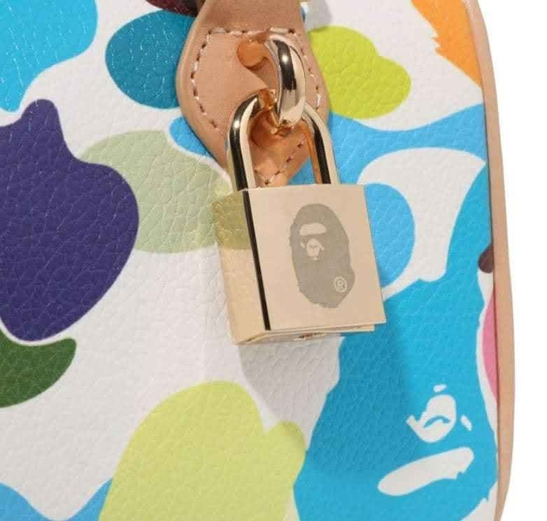 A BATHING APE Multi Camo Mini Shoulder Bag Leather Handbag Japan ...