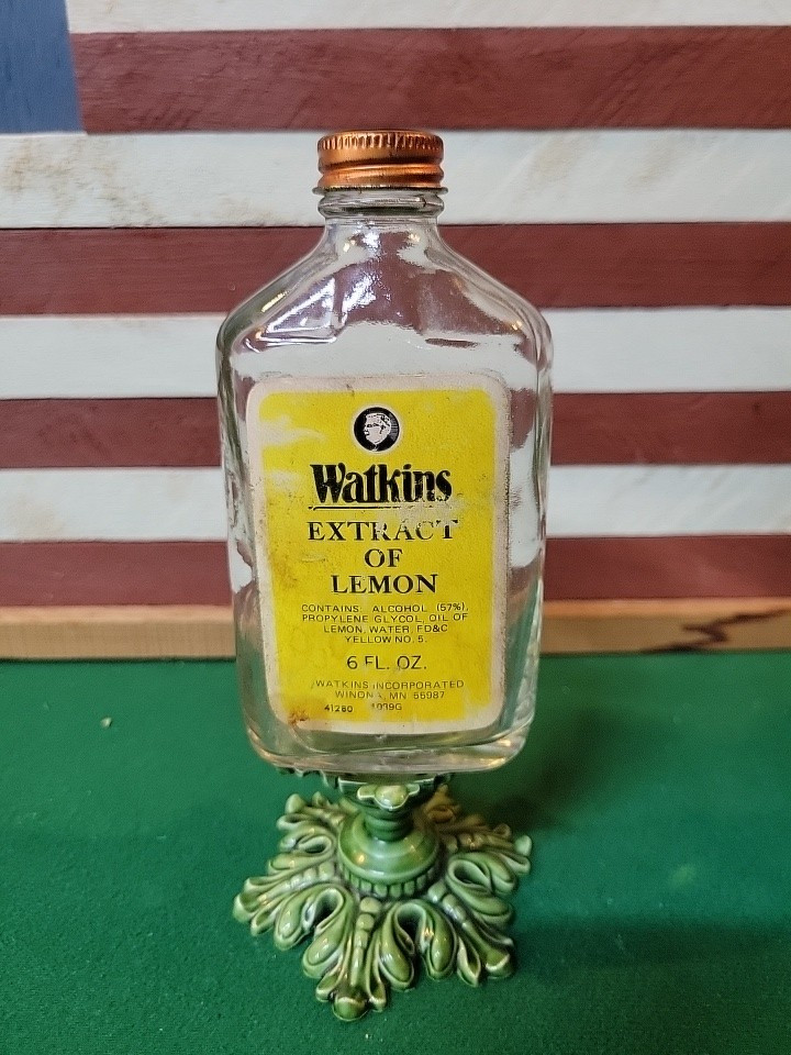 Vintage 1960s Watkins Extract Of Lemon Flavor 6 Oz Empty Bottle ...