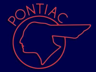 1941 Pontiac Indian Chief Neon Style New Sign - 18" x 24" USA STEEL XL ...