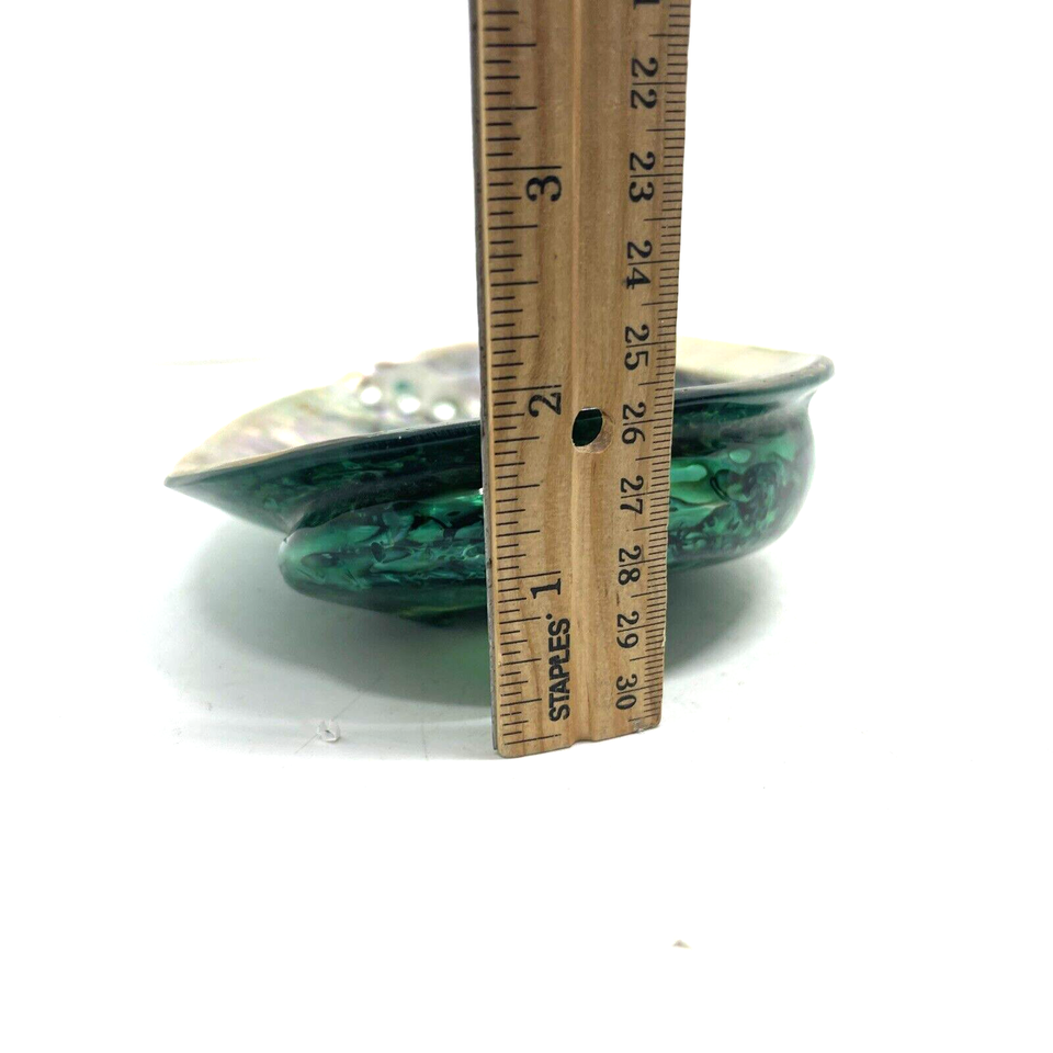 Vintage Mid Century Large Abalone Shell Bowl Ashtray Lucite Exterior 6 ...