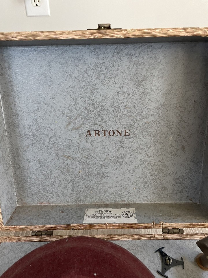 Vintage Artone Portable Record Player With Handle. PM-354 Antique ...