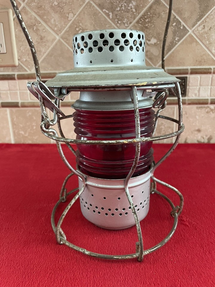 Handlan Railroad Lamp ~ Red Glass globe ~ St Louis USA RR Lantern | eBay