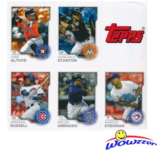 2017 Topps Baseball Stickers HUGE 32 Page Collectors Album with 6 Bonus ...