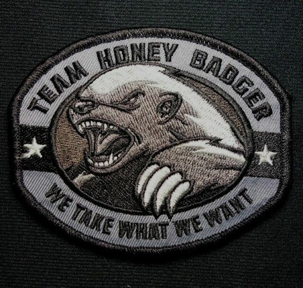 Team Honey Badger Military Tactical US Army ISAF Morale Combat SWAT Hook Patch for sale online ...