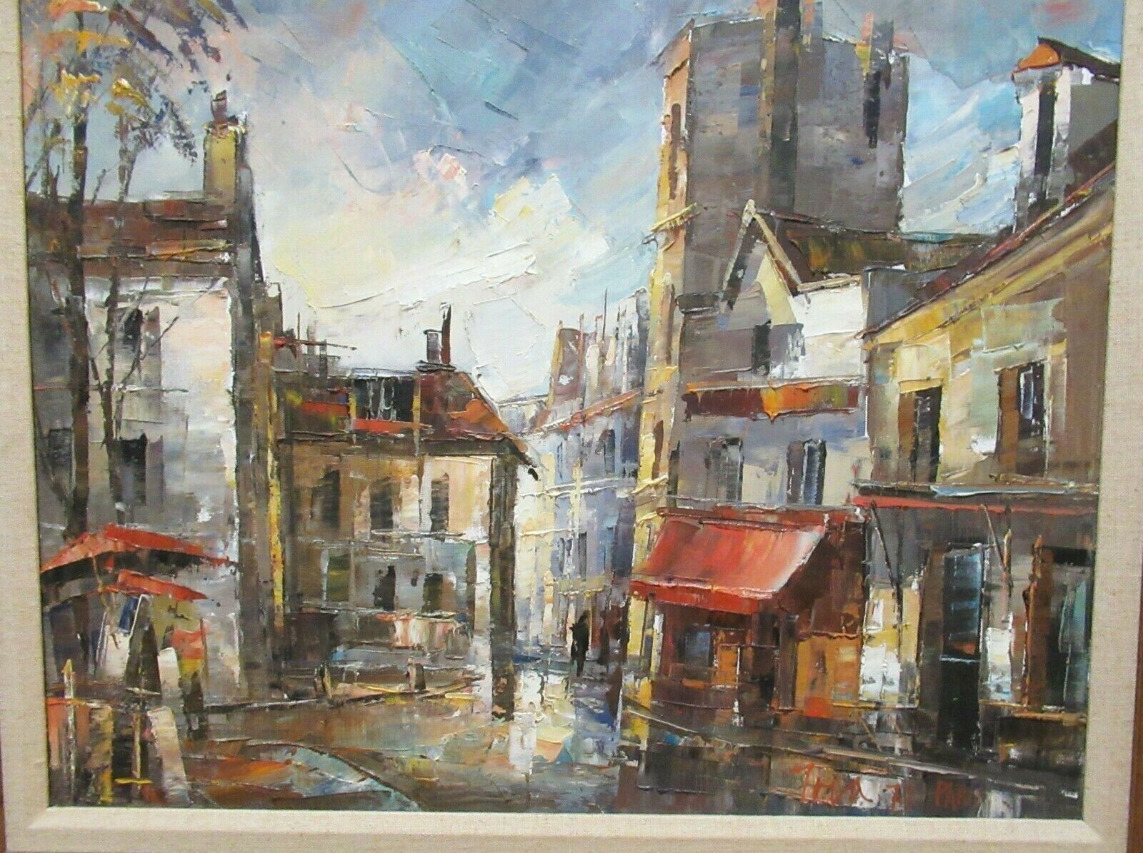 PETAR JOVANOVIC PAIRS STREET SCENE ORIGINAL OIL ON CANVAS PAINTING ...