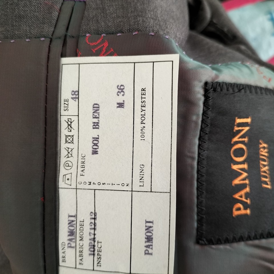 Pamoni luxury Italian designer quality luxury 2 piece men suite 46 uk ...