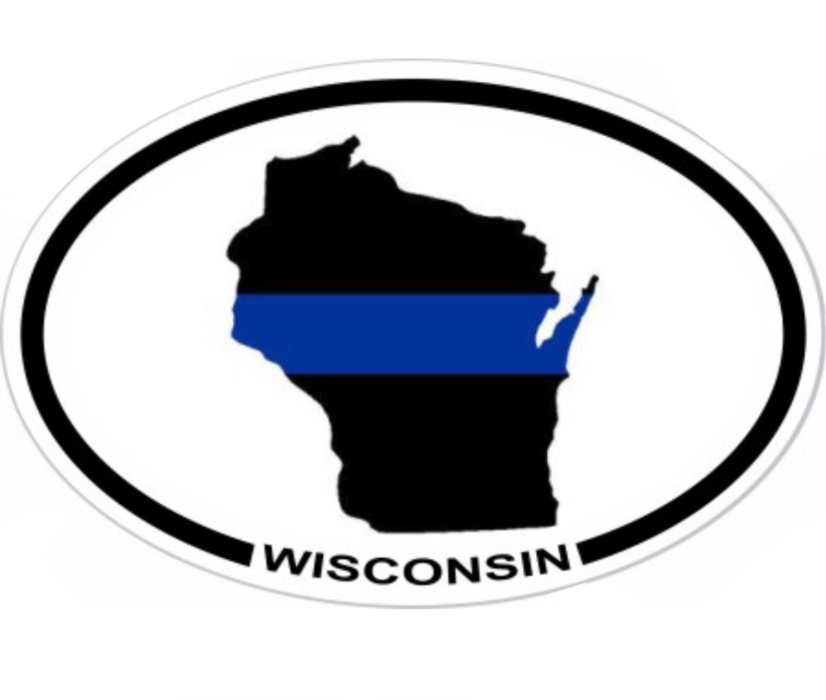 USA Thin Blue Line Wisconsin State Police Sticker | eBay