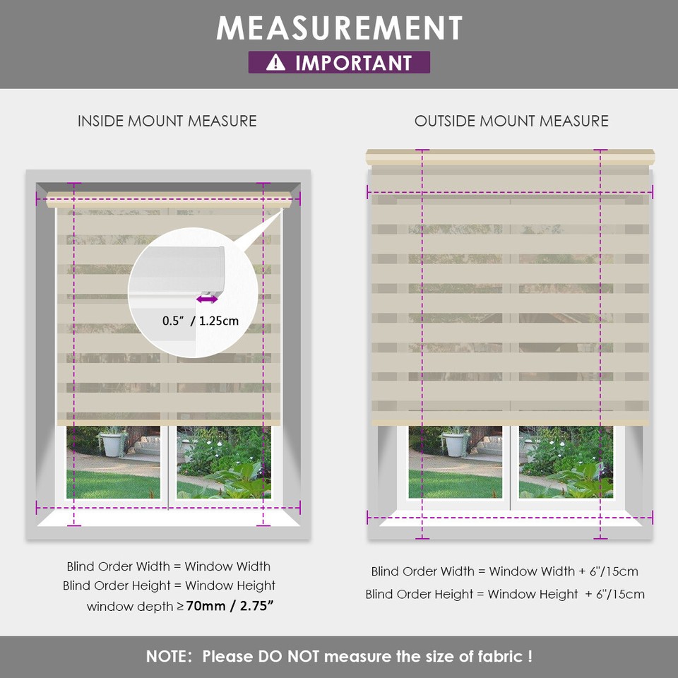 Motorized Horizontal Dual Roller Zebra Blind Window Blackout Roller ...