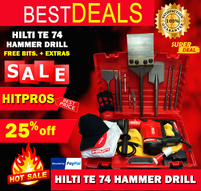 HILTI TE 74 PREOWNED, FREE BITS, CHISELS, HILTI HAT, FAST SHIPPING | eBay