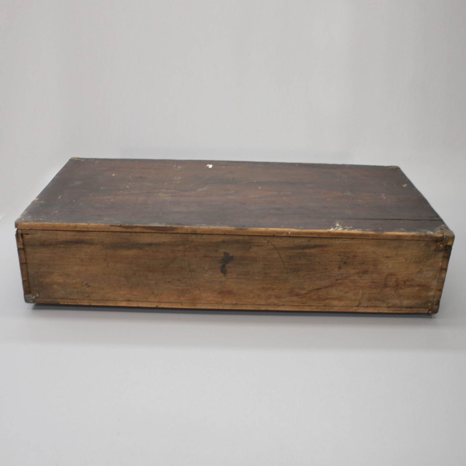 37" Antique Wooden Carpenters Toolbox Primitive Carrying Vintage Tote ...