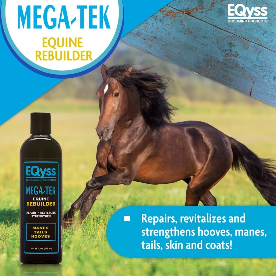 Mega-Tek Equine Horse Rebuilder - Repair & Strengthen Dry Hooves, Manes ...