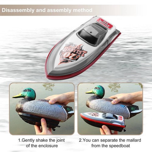 V201 RC Boat RC Duck Boat 2.4Ghz Hunting Motion Remote Control Duck ...