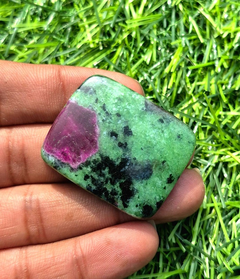 Beautiful Ruby Zoisite Cushion Shape Cabochon Loose Gemstone Use For ...