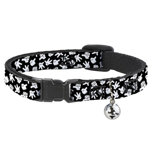 Cat Collar Breakaway with Bell Mickey Mouse Hand Gestures2 Scattered ...