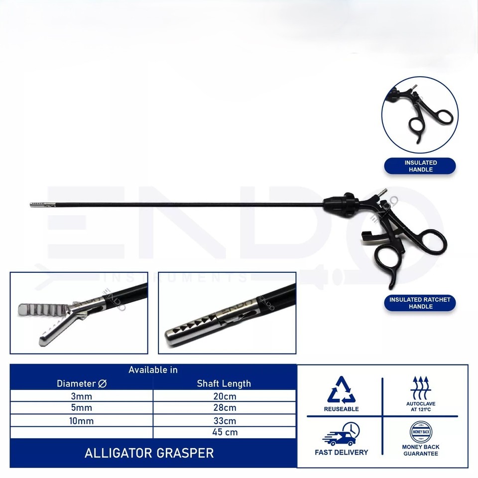 Alligator Grasper Forceps 5mm Laparoscopic Surgical Instrument 33cm. | eBay