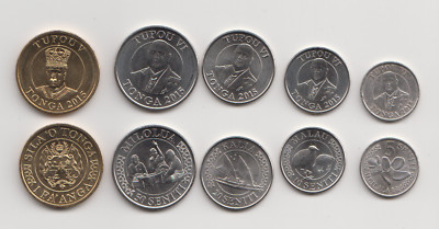 TONGA: Set of 5 coins - 5, 10, 20, 50 Cents and 1 Paanga 2015 Series ...