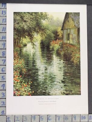 1927 ART ASHTON KNIGHT PAINTING RIVER NATURE BELLENCOMBRE VINTAGE PRINT ...