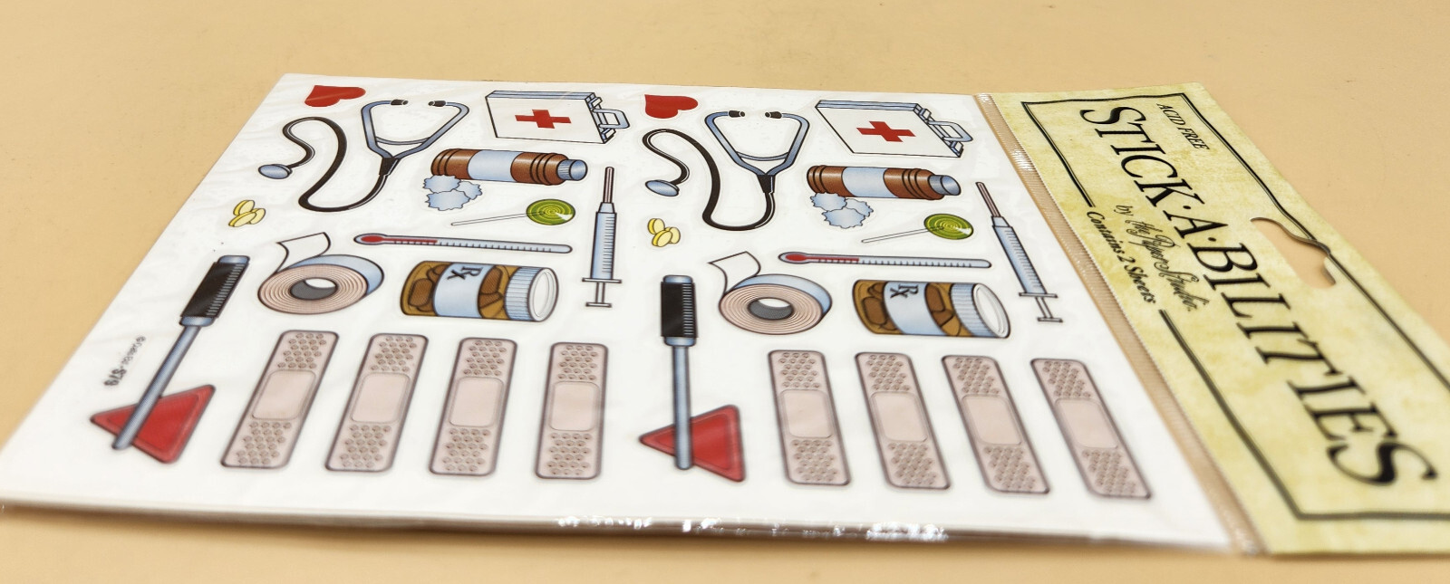 Stickabilities The Paper Studio FIRST AID MEDICAL Themed Stickers, 2 ...