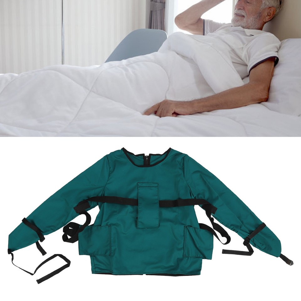 Patient Restraint Suit Prevent Tilting Front Back Secured Cotton Bed ...