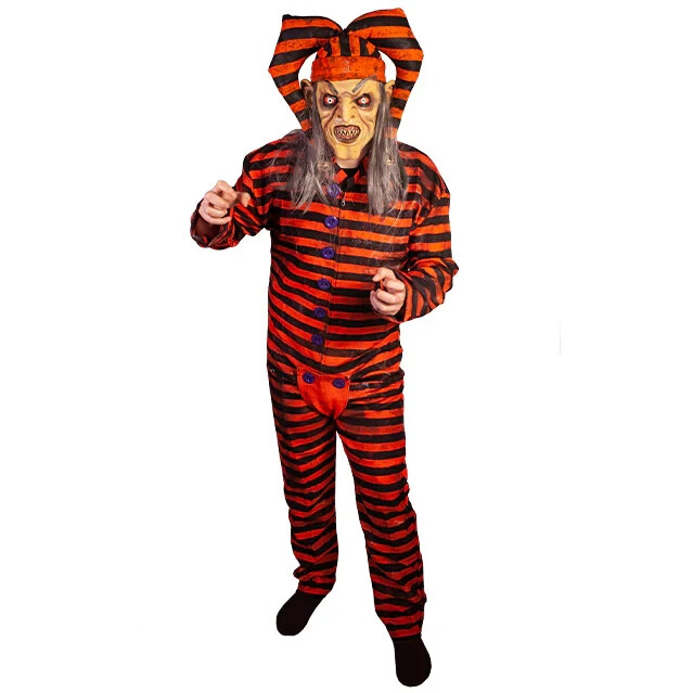 The Terror Of Hallows Eve "Evil Trickster" Orange/Blk Stripe Jumpsuit ...