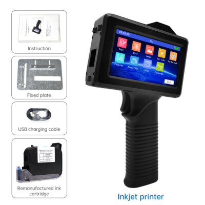 Handheld Inkjet Printer Touch Screen Date Barcodes Coding Machine /Ink ...
