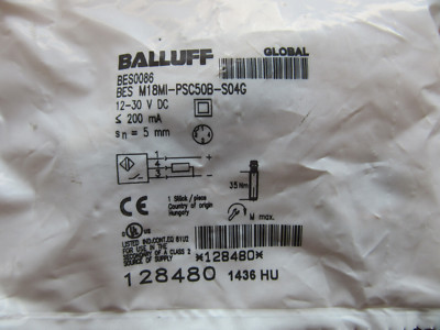 Balluff BES0086 Proximity Sensor BES M18MI-PSC50B-S04G NEW!!! Factory ...
