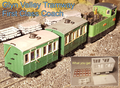 GVT First Class Coach Glyn Valley Tramway OO9/009 Narrow Gauge HOe Peco ...