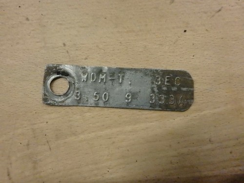 FORD 9 INCH 3.50 REAR END OPEN DIFFERENTIAL ID TAG | eBay