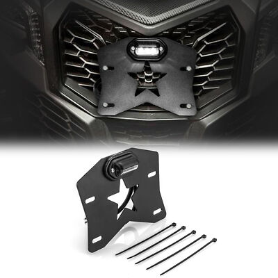 UTV 6-LED Light License Plate Frame Holder For Can-Am Defender HD10/HD9 ...