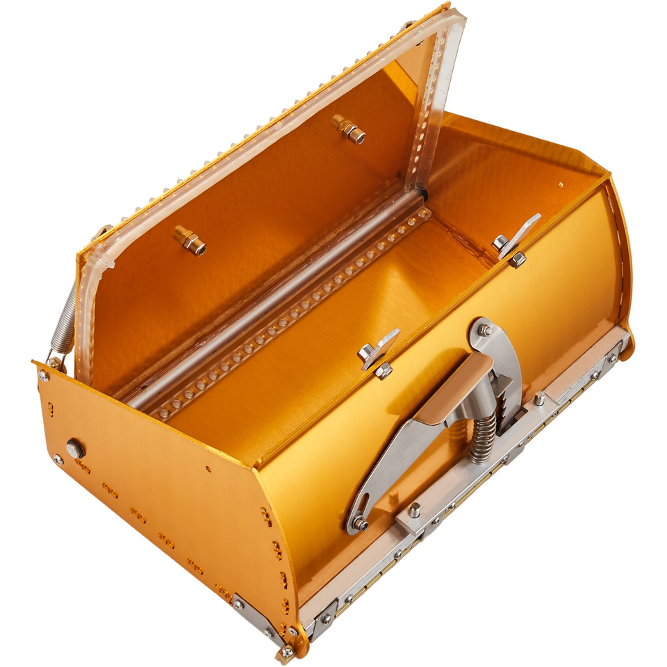 10" Drywall Flat Box Aluminum Mud Box w/ Bonus Mudguard & 2 Stainless ...