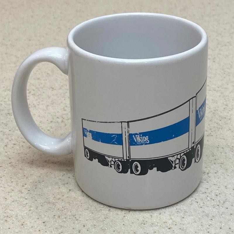 Viking Freight System Trucking Mug 3 Trailers Triples Cup White | eBay