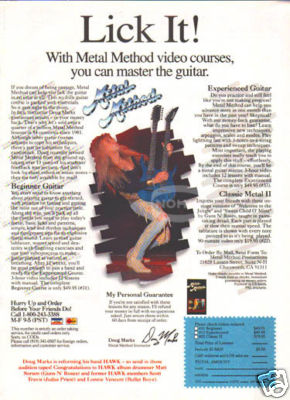 DOUG MARKS PINUP Metal Method Guitar Video Lessons AD | eBay
