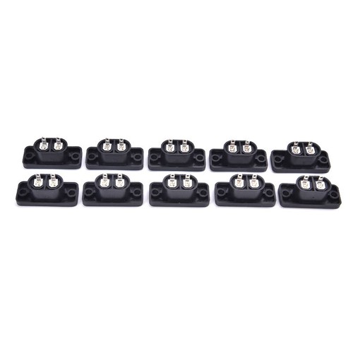 10Pcs IEC320 C8 2 Terminal Power Plug Inlet Socket AC 250V 2.5A Switch ...