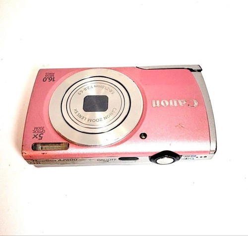 Canon PowerShot A2600 Pink Digital Camera 16.0MP 5x Optical Zoom ...