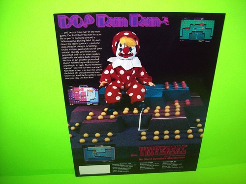 Do! Run Run Original 1984 NOS Video Arcade Game Flyer Mr Do Retro Promo ...