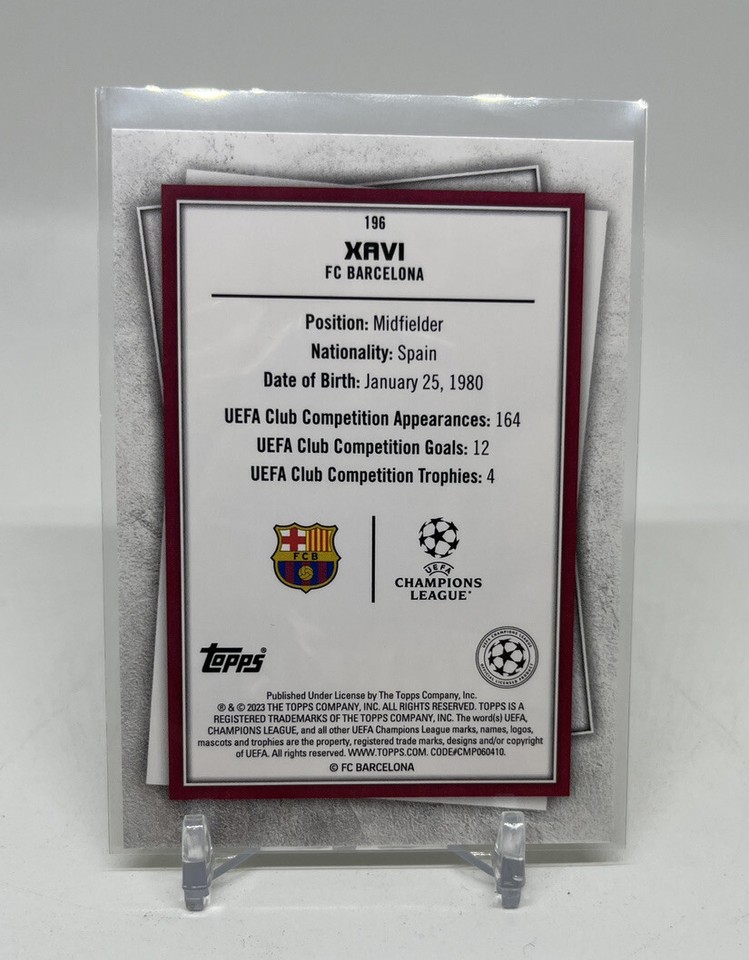 2022-23 Topps UEFA Superstars Xavi #196 Common Yellow Legends | eBay
