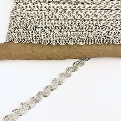 Vintage Silver Metallic Wavy Gimp Sewing Costume Trim 3/8th Inch 31 Ft ...