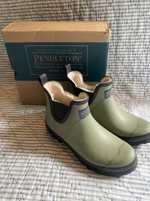 Pendleton Ladies Chelsea Rain Boot Olive Green Size 9 for sale online ...