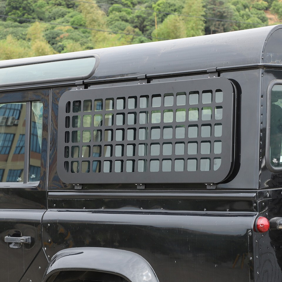 Aluminum Alloy Rear Side Window Guards For Land Rover Defender 90 110 ...